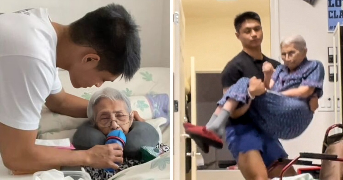 Young Man Sacrifices His Youth To Care For His Beloved Grandma 96 And