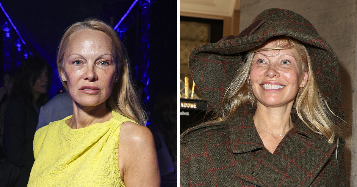 Makeup Free Pamela Anderson 56 Stuns At Paris Fashion Week Bright Side