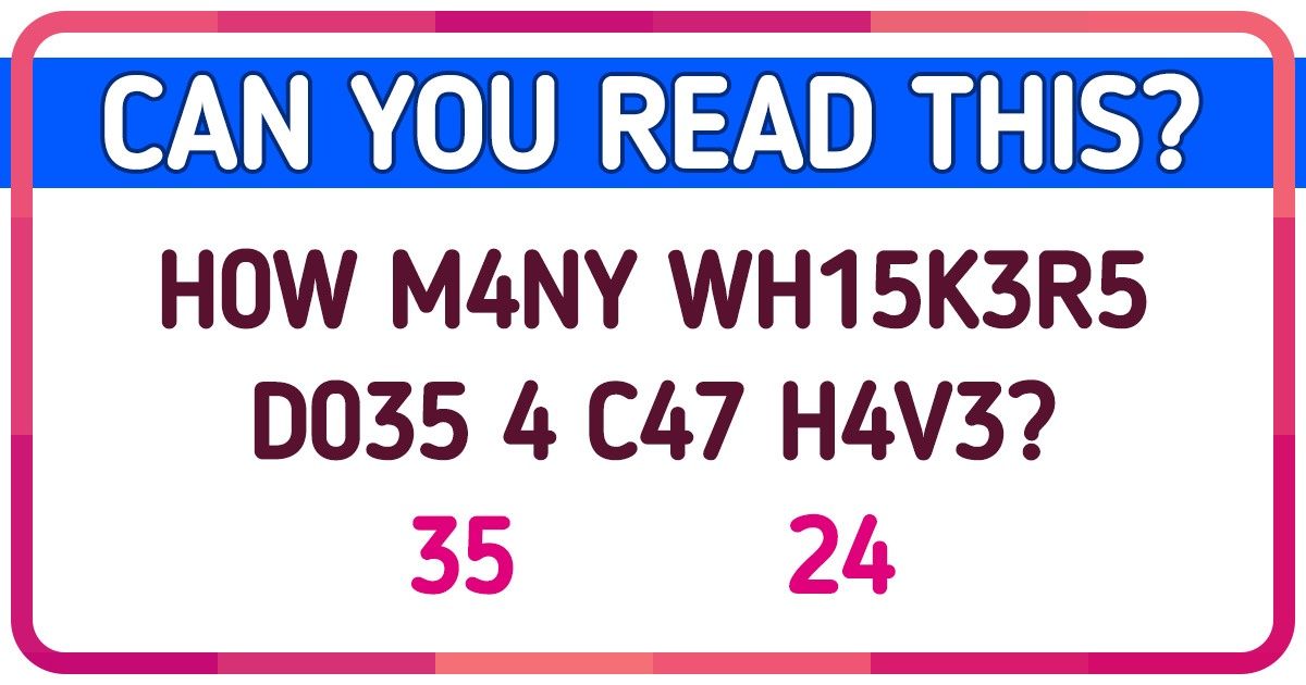 Challenge: 15 Coded Riddles That Only People With a High IQ Can Crack ... Challenge: 15 Coded Riddles That Only People With a High IQ Can Crack ...