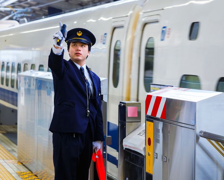 Japan train driver hand signals
